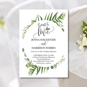 Printed Fall Wedding Invitation, Wedding Invitation, Autumn Wedding ...