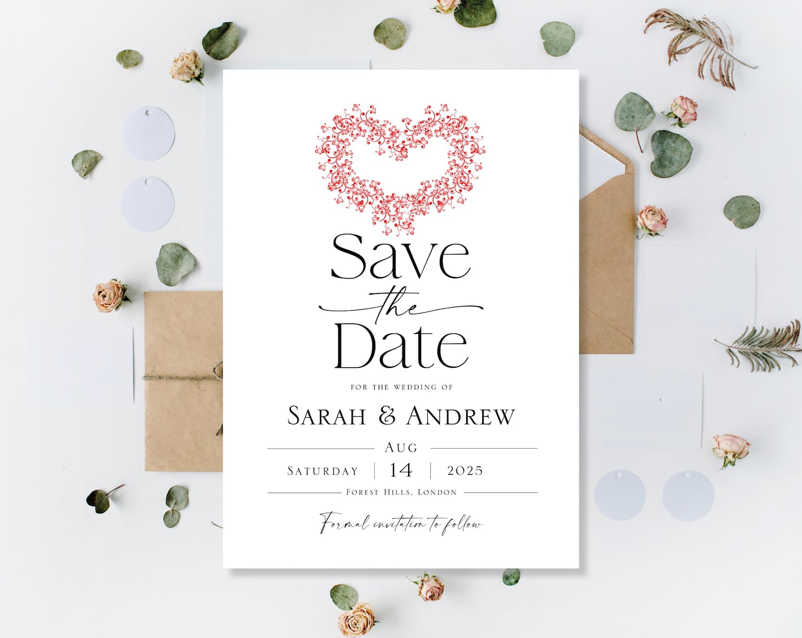Printed Wedding Save the Evening Day Date Night Cards Save the Date ...