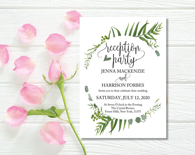 Printed Wedding Invitation Summer Love Tree Wedding Invite - Etsy UK