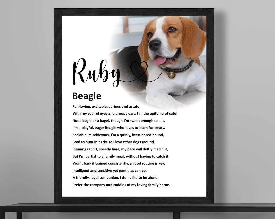 Beagle Poem Digital Print Photograph, Funny Print From for Dog, Beagle ...