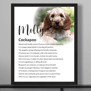 Labradoodle Poem Digital Print Photograph, Funny Print From for Dog ...