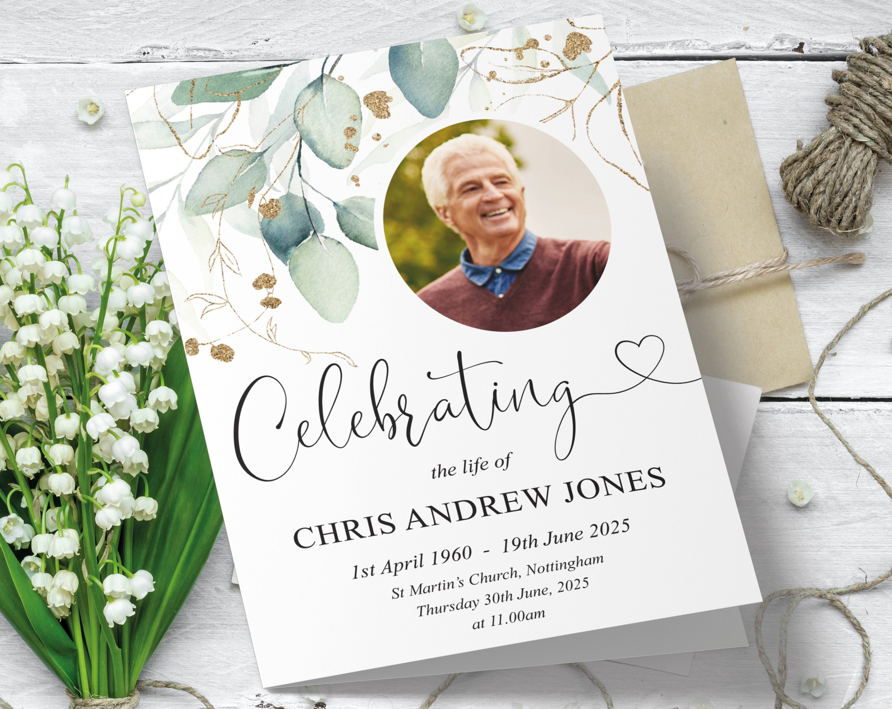 PRINTED Funeral Program Funeral Order of Service Program - Etsy