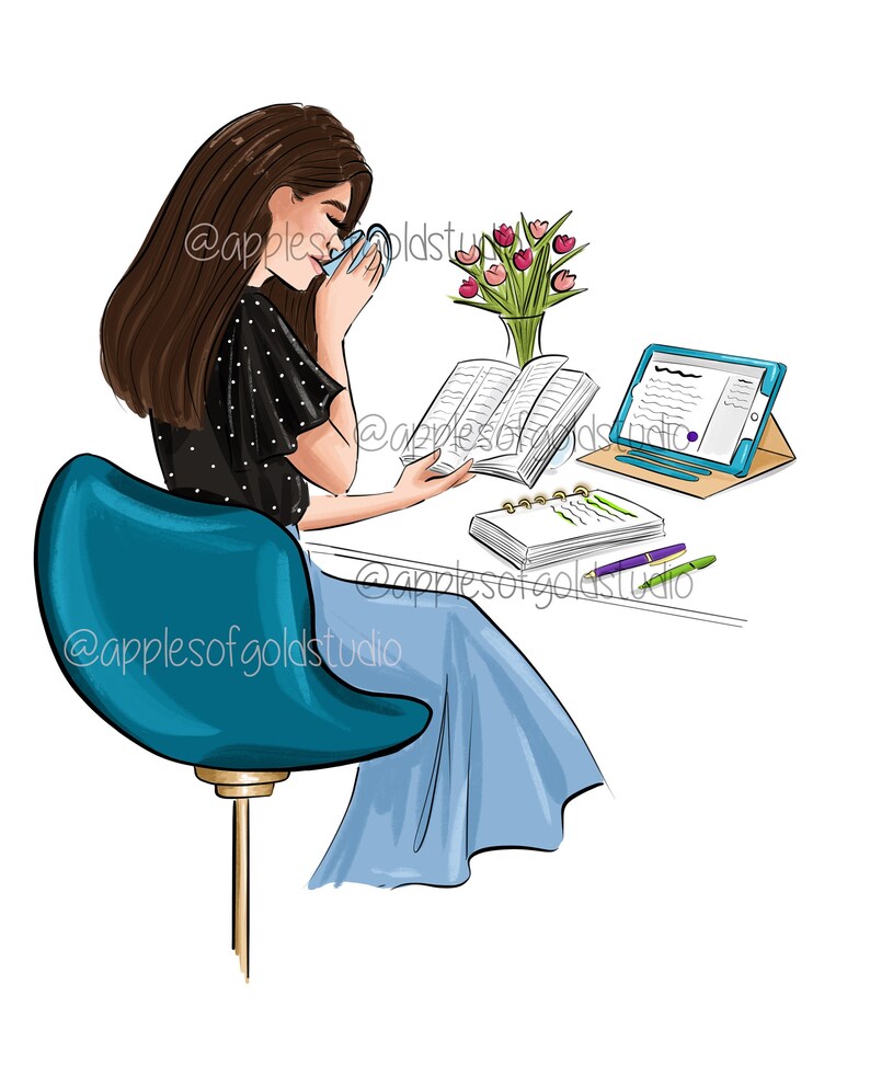 Pioneer Studying Clip Art-personal Use Only - Etsy