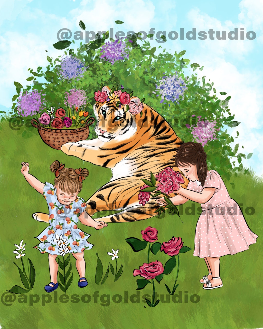 Tiger Paradise This Clipart Can Be Used for Personal and Comercial Use - Etsy