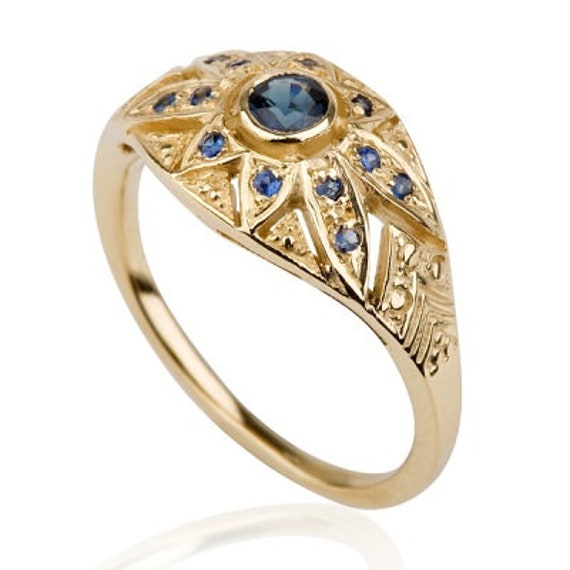 ON SALE 14k yellow gold handmade ring-Queen Elizabeth 32 | Etsy