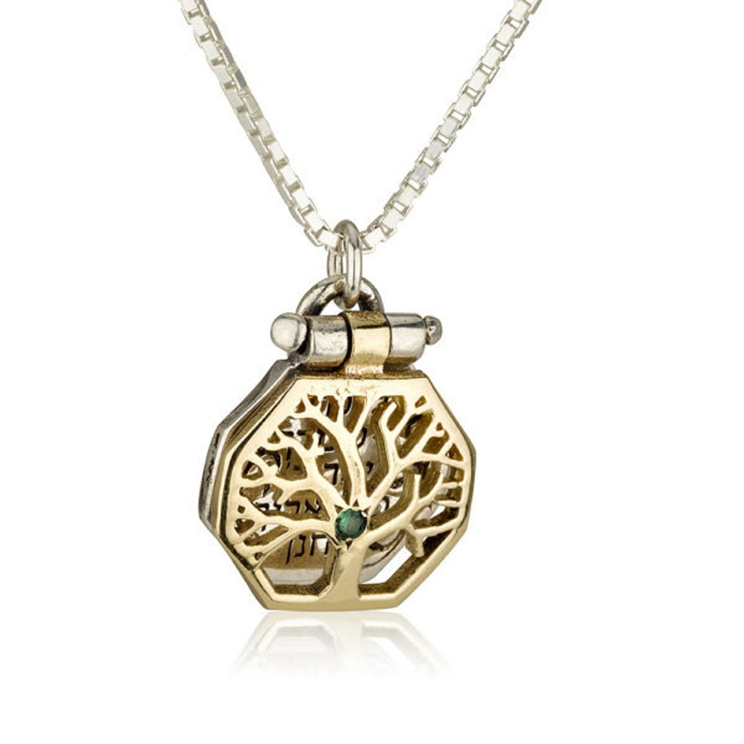 Gold Tree of Life Charm, Jewish Amulet, Kabbalah Jewelry, Tree Pendant ...