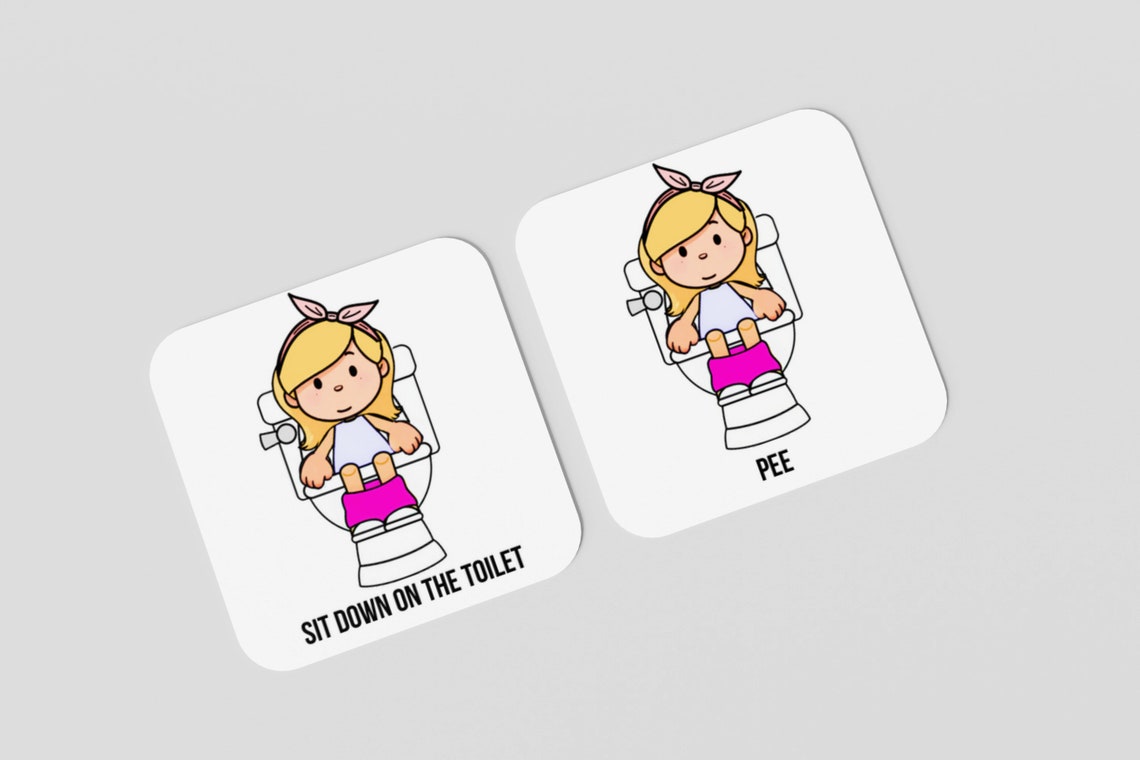 Toilet Potty Training Sequence for Girl, Autism AAC, Communication ...
