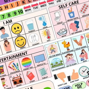 Non Verbal Communication Board for Children, Communication Visual, Life ...