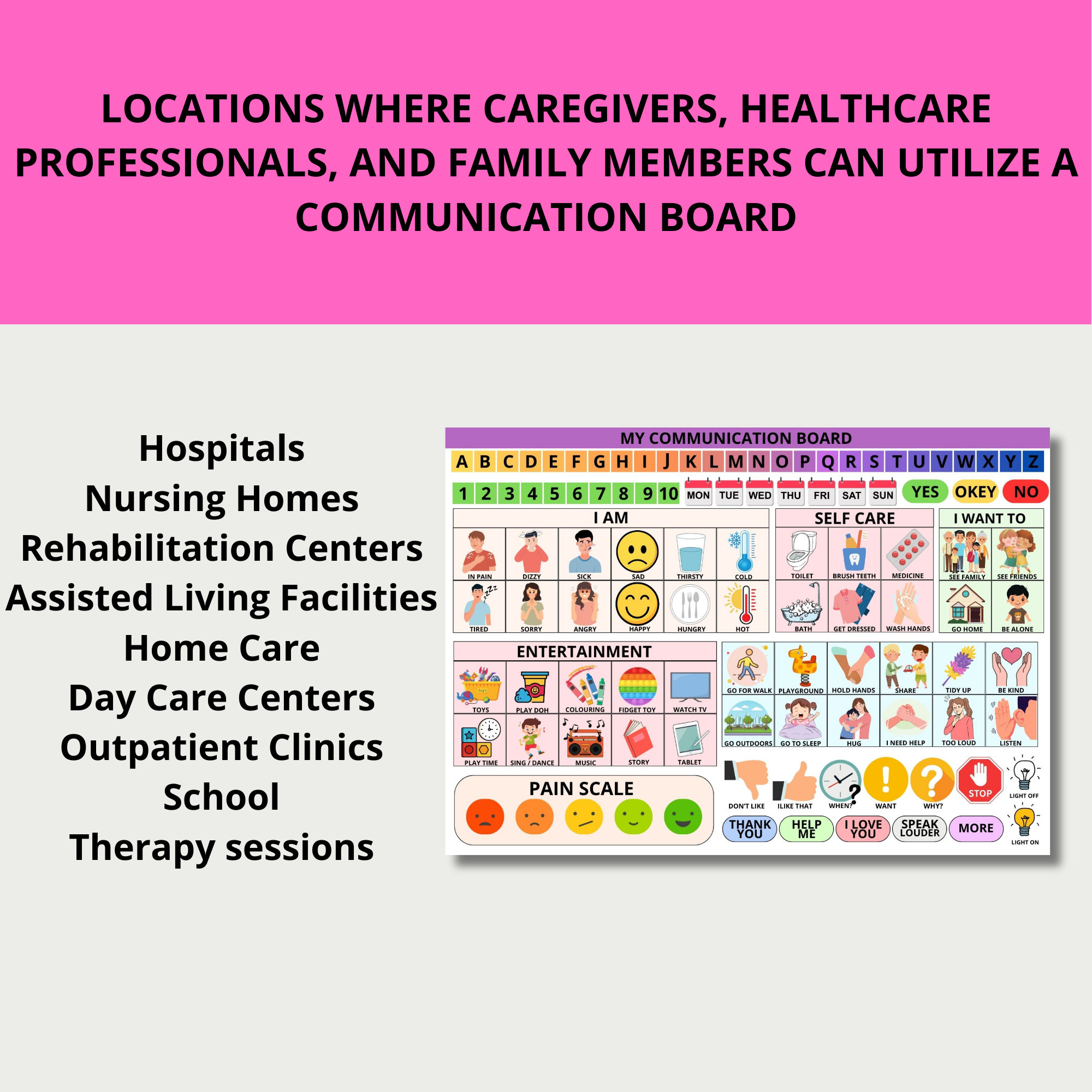 Non Verbal Communication Board for Children, Communication Visual, Life ...