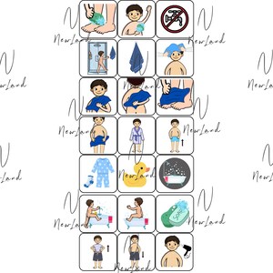 Shower Sequence for Boys, Autism AAC, Communication Visual, Special ...