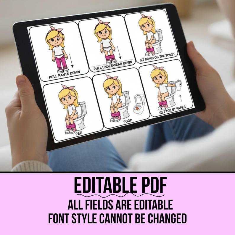 Potty Training Sequence for Girls, Non Verbal Life Skills for Autistic ...