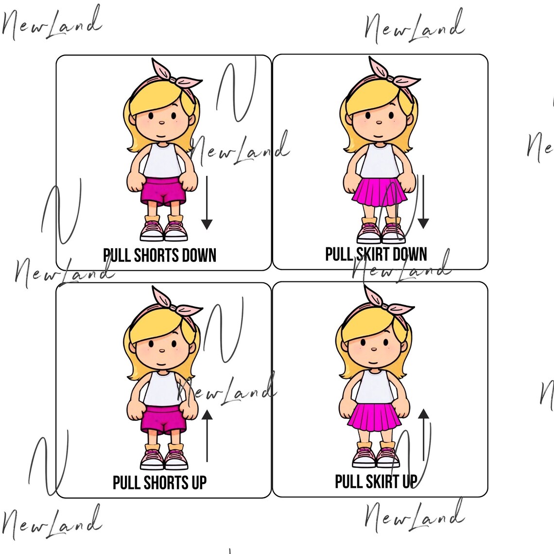 Toilet Potty Training Sequence for Girl, Autism AAC, Communication ...