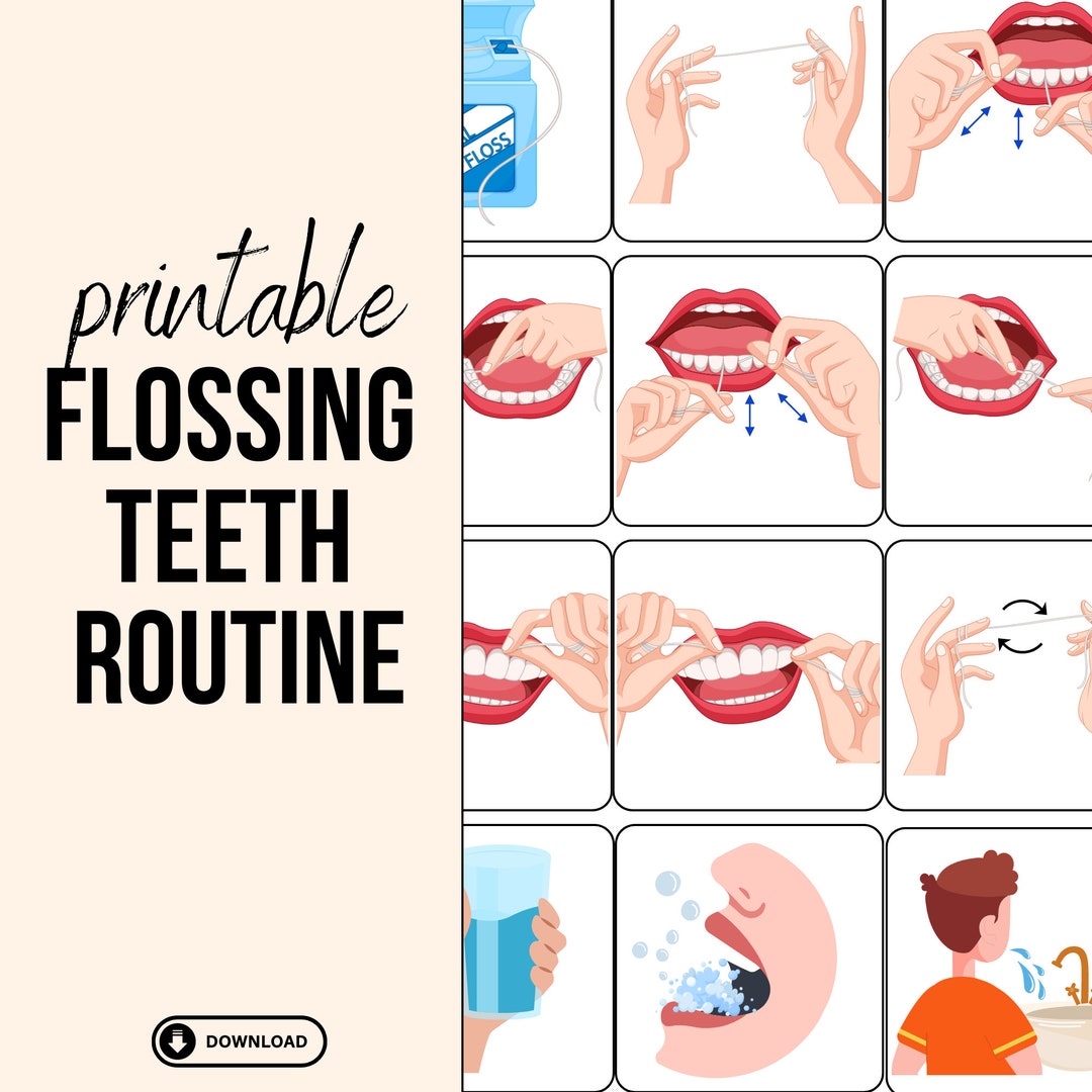 Floss Your Teeth Communication Visual, Dental Health, Life Skills for ...