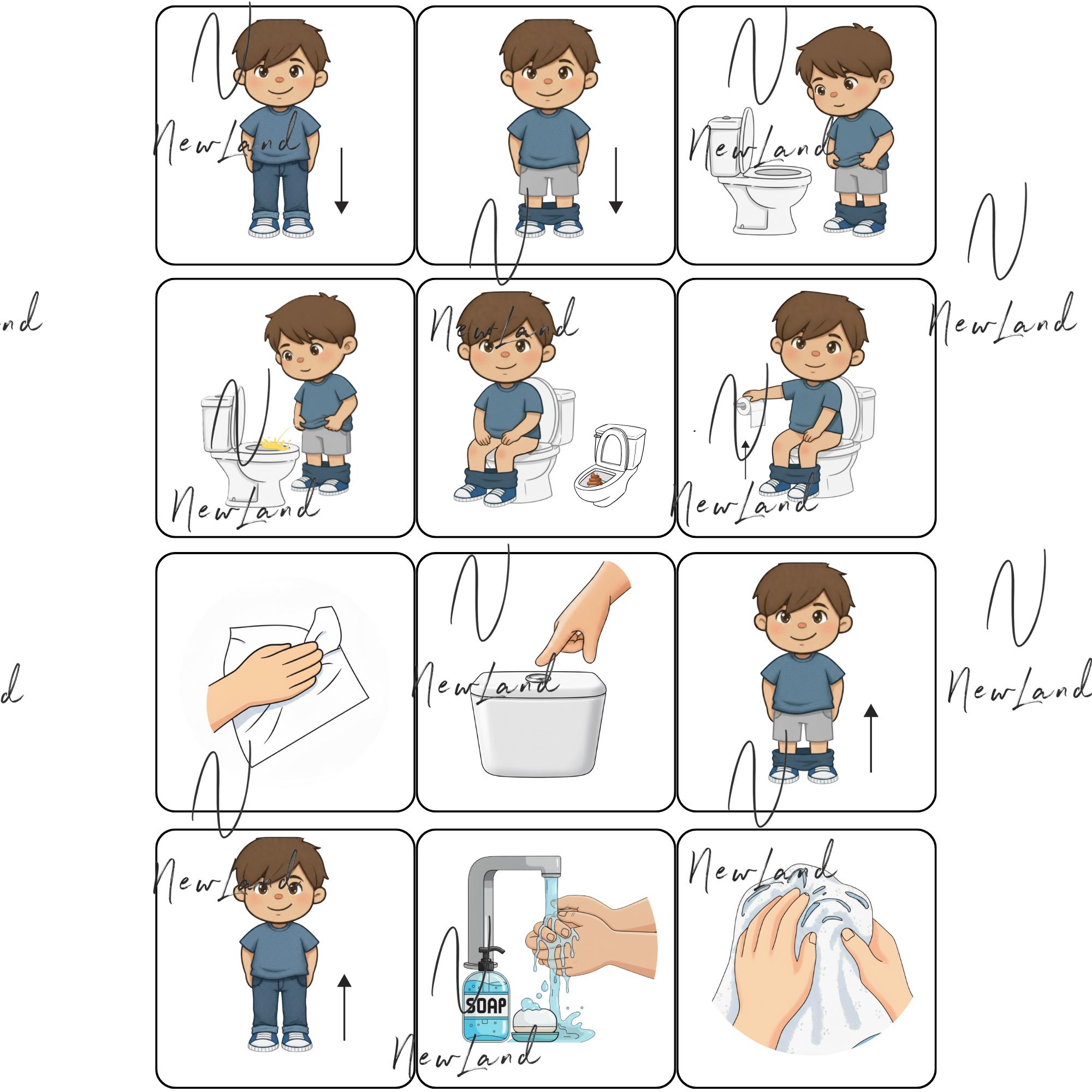 Potty Training Sequence for Boys, Non Verbal Life Skills for Autistic ...