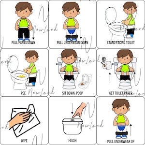 Potty Training Sequence for Boys, Non Verbal Life Skills for Autistic ...