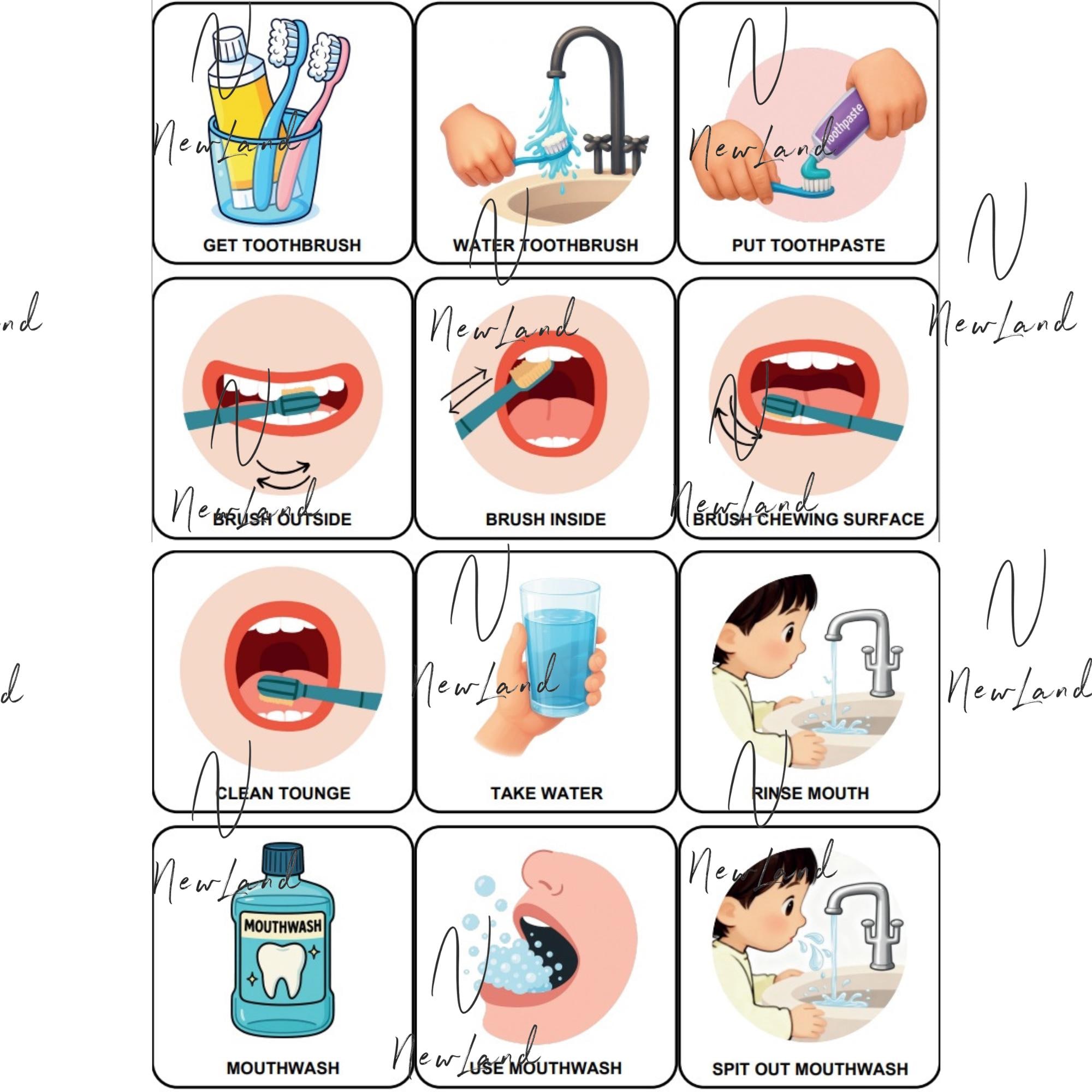 Brush Your Teeth Communication Visual, Dental Health, Life Skills for ...
