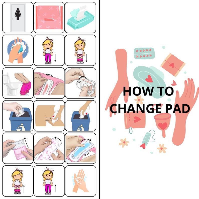 Change Sanitary Pad, Period Panties, Communication Visual for Autism ...