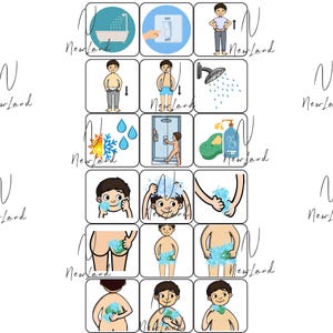 Shower Sequence for Boys, Autism AAC, Communication Visual, Special ...