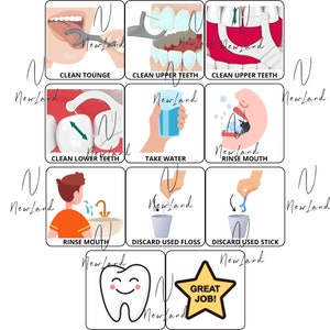 Floss Your Teeth Communication Visual, Dental Health, Life Skills for ...