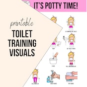 Step by Step Bathroom Routine and Potty Training Chart and Cards ...