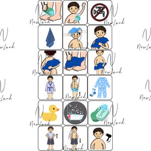 Shower Sequence for Boys, Autism AAC, Communication Visual, Special ...