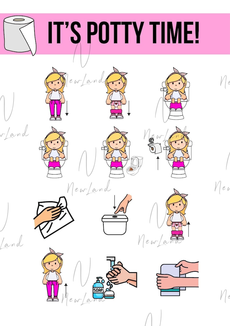 Potty Training Sequence for Girls, Non Verbal Autism, Life Skills for ...