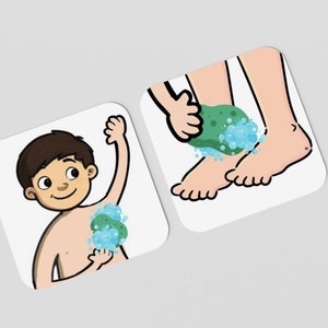 Shower Sequence for Boys, Autism AAC, Communication Visual, Special ...