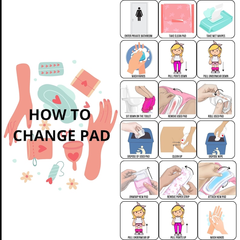 Change Sanitary Pad, Period Panties, Communication Visual for Autism ...