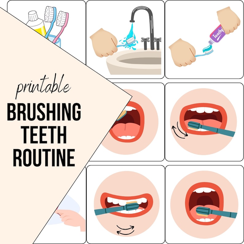 Brush Your Teeth Communication Visual, Dental Health, Life Skills for ...