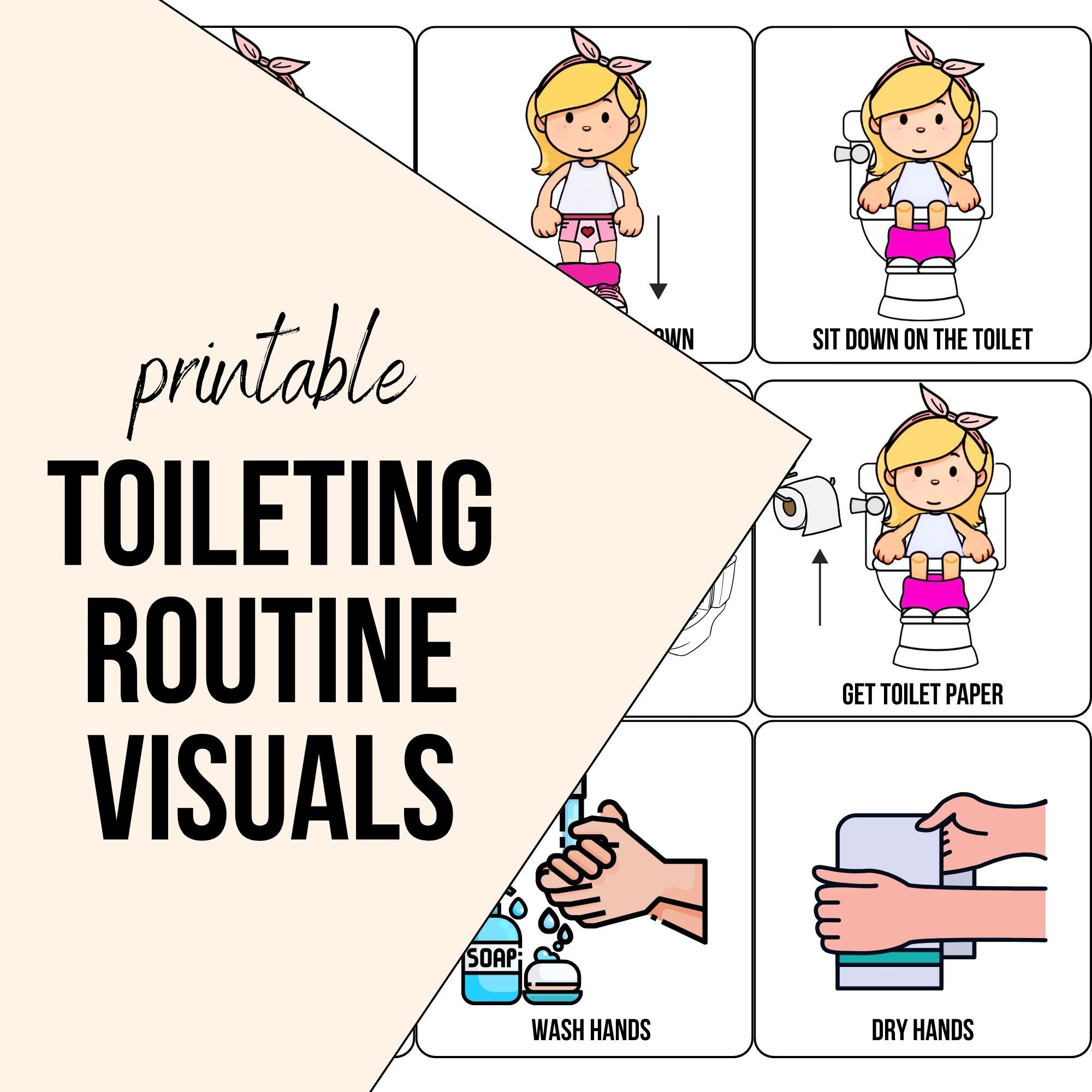 Potty Training Sequence for Girls, Non Verbal Life Skills for Autistic ...