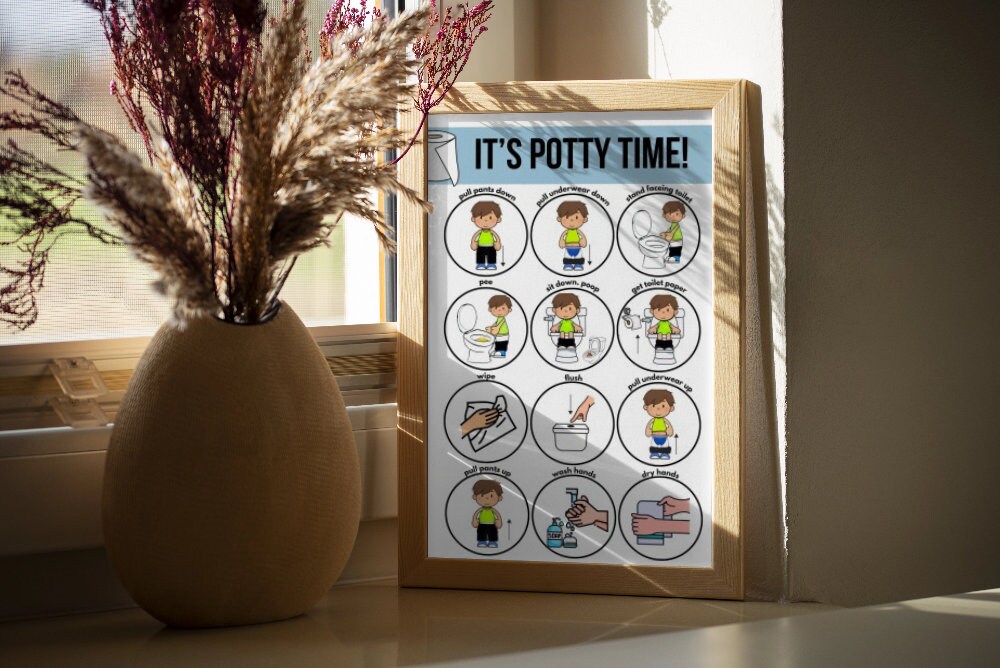 Potty Training Visual Sequence, Autism Life Skills (digital Download ...
