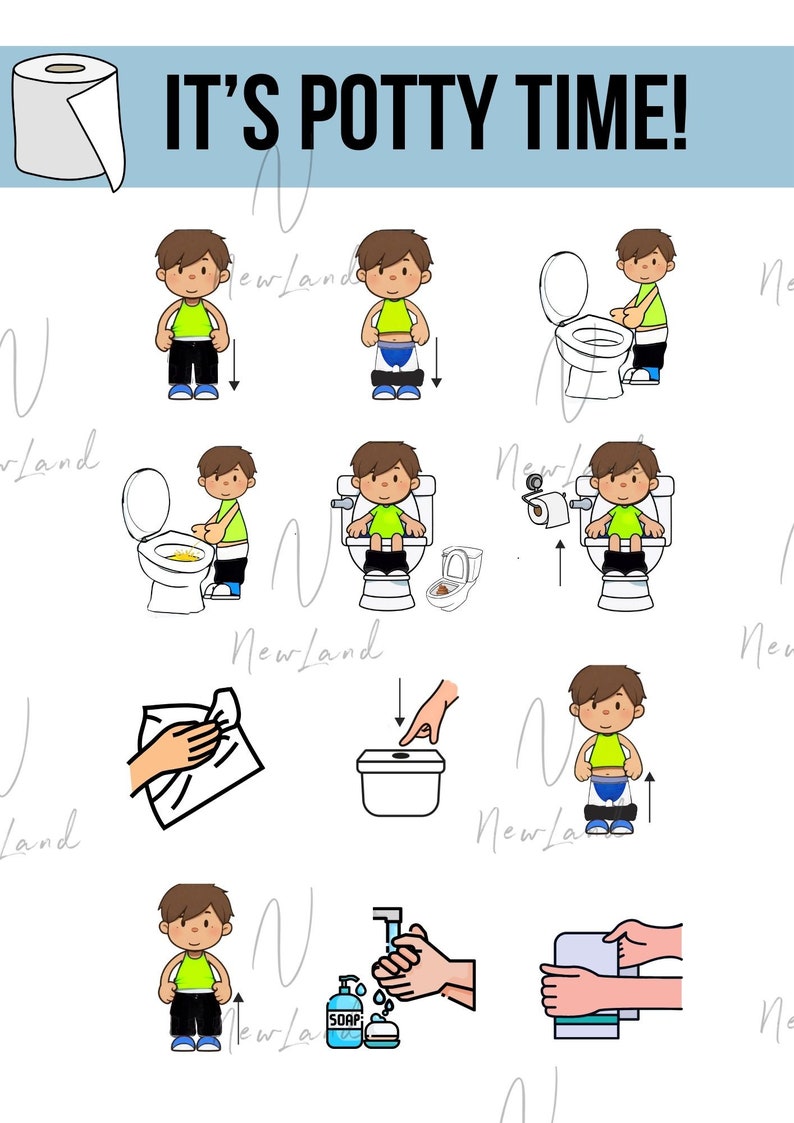 Potty Training Sequence for Boys, Non Verbal Autism, Life Skills for ...