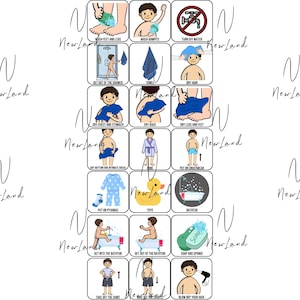 Shower Sequence for Boys, Autism AAC, Communication Visual, Special ...