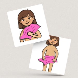 Shower Sequence for Girls, Autism AAC, Communication Visual, Special ...