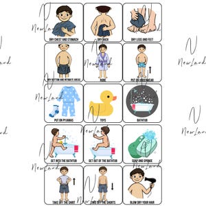 Shower Sequence for Boys, Autism AAC, Communication Visual, Special ...