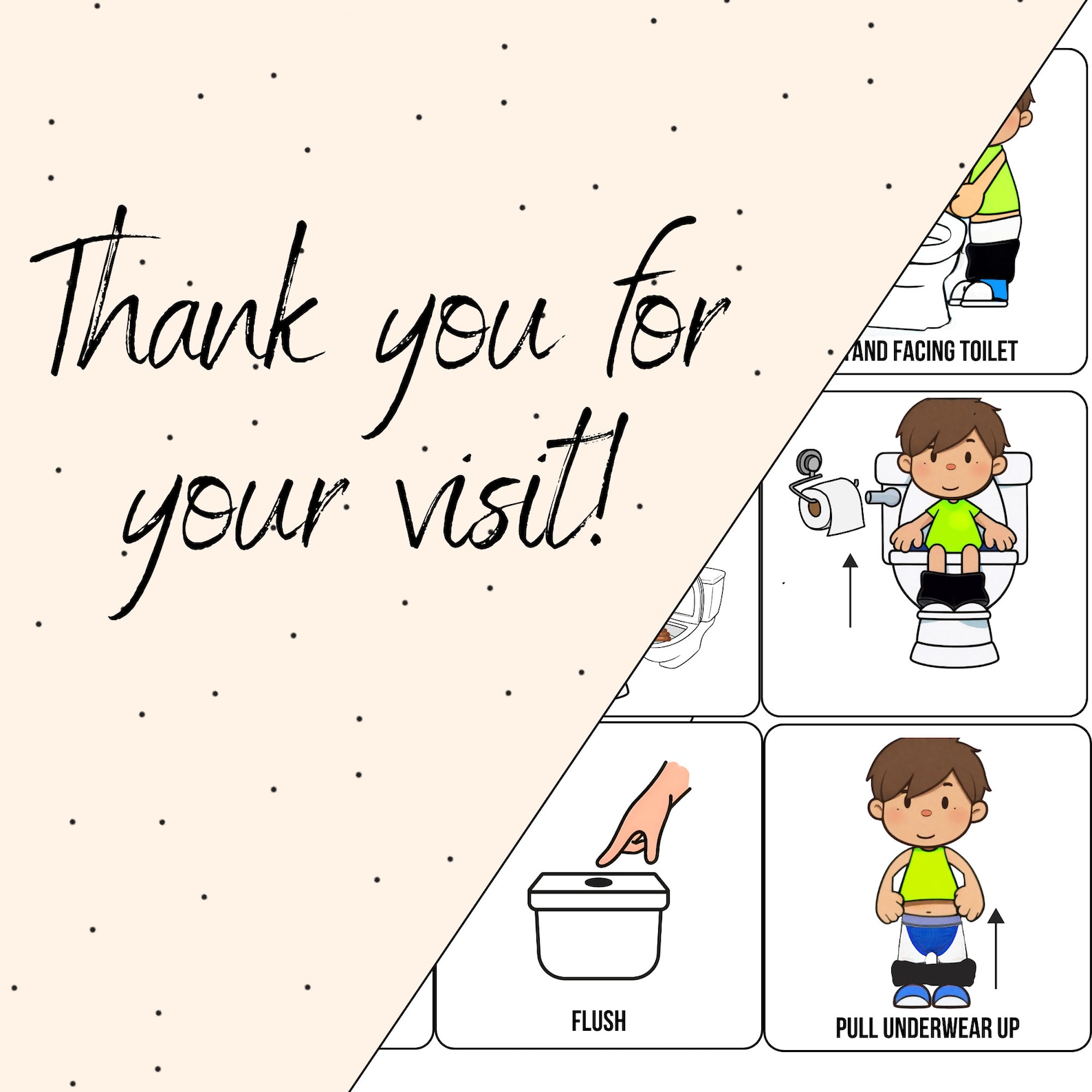 Potty Training Visual Sequence, Autism Life Skills (digital Download ...