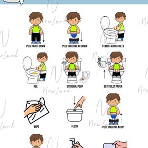 Potty Training Sequence for Boys, Non Verbal Autism, Life Skills for ...