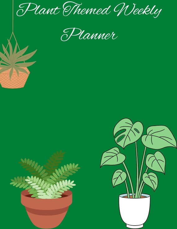 Printable Plant Themed Weekly Planner - Etsy