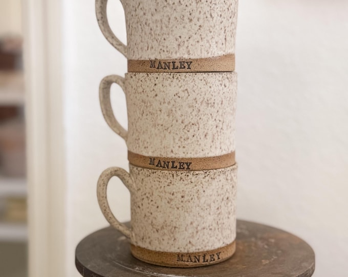 Personalized Pottery Mug - Mug for Mom - Mug for Dad - Name Mug ...