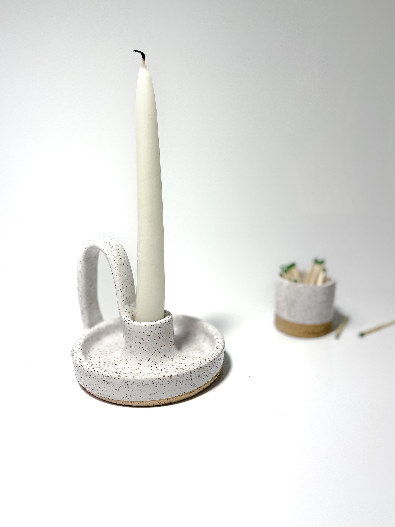 Ceramic Candle Taper With Loop - Etsy