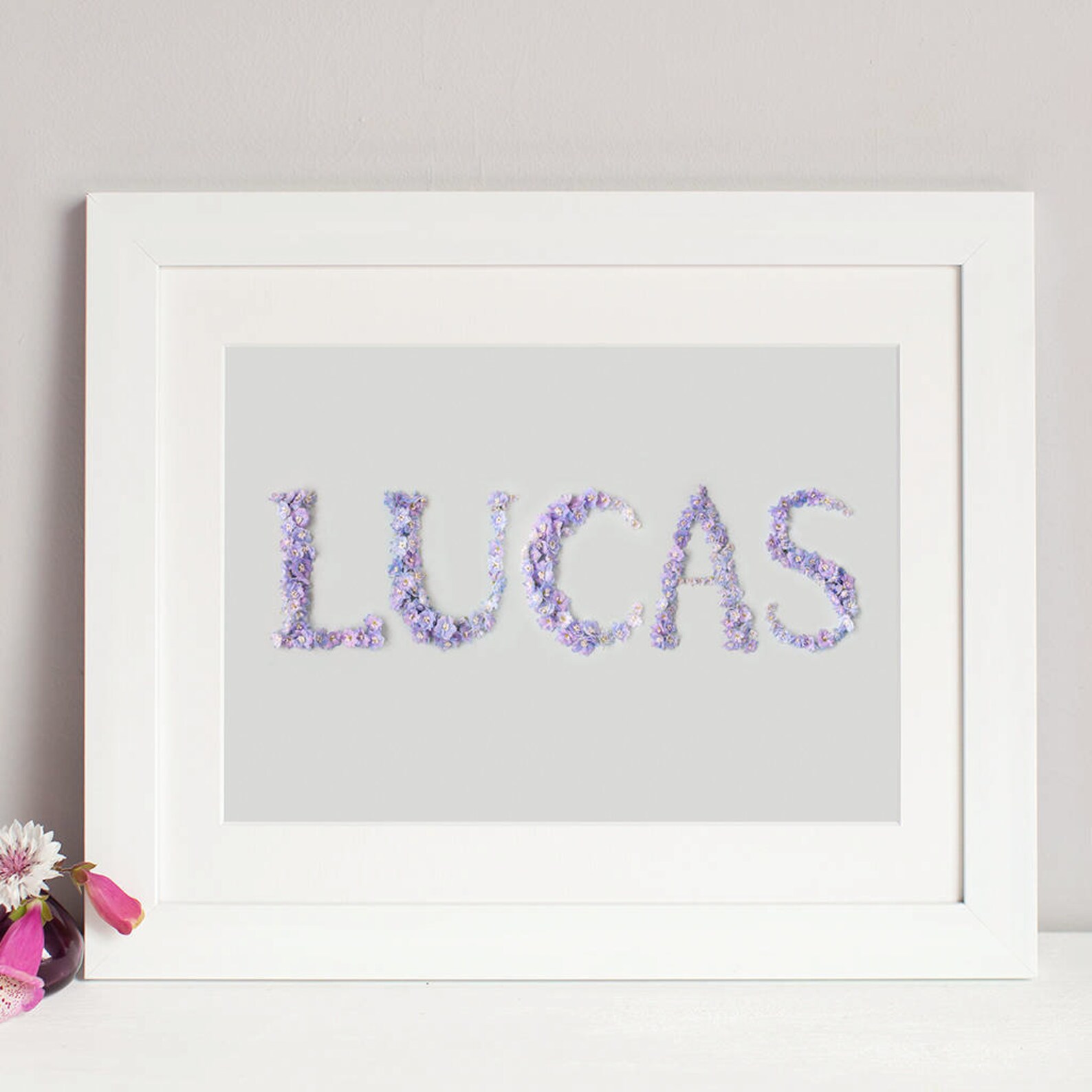 Blue Name Print Custom Name Print for Boys Wall Art for Child's Bedroom ...