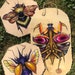 Hand Painted Bumble Bee on Octagon Wood Plaque Original Acrylic Bumble ...