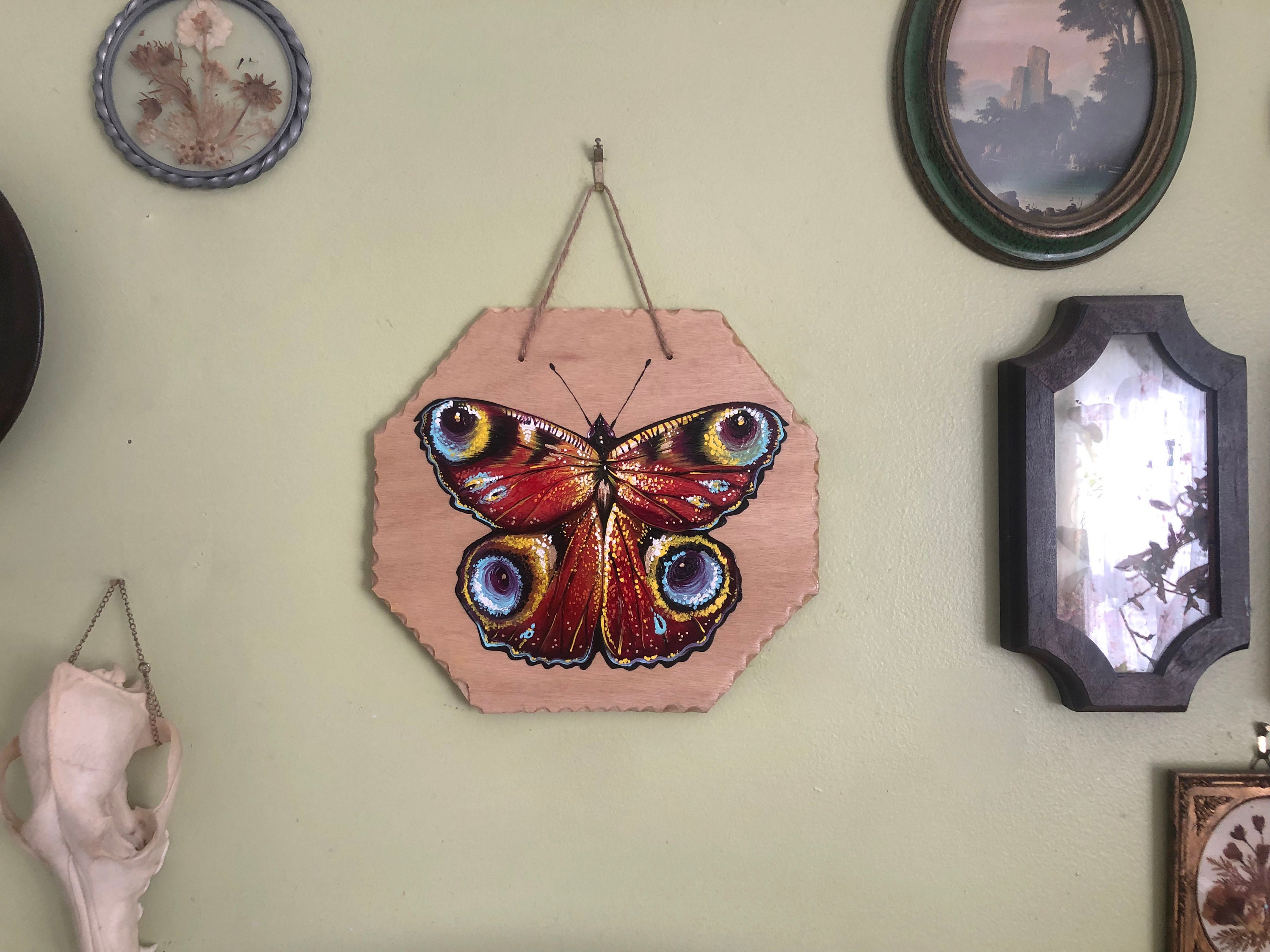 Hand Painted Butterfly Buckeye Butterfly Red Cracker Butterfly Eastern ...
