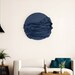 3D Abstract Blue Wall Art, Texture Art, Fabric and Plaster Circle Art ...