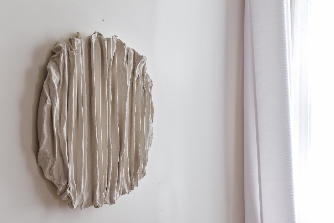 Round Original Abstract White Wall Art Modern Wall Art - Etsy