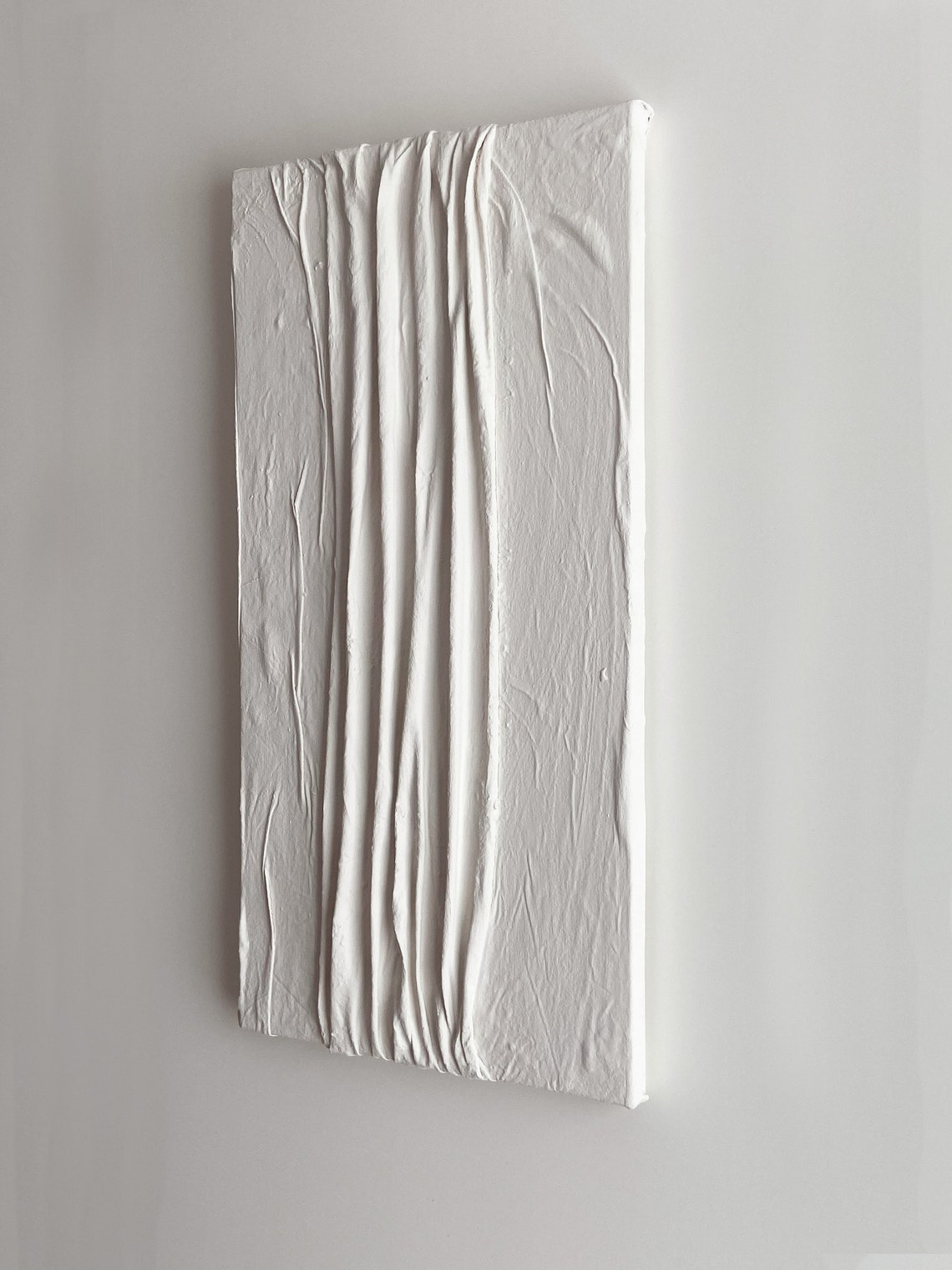 Original White Textured Canvas Wall Art Minimalist Abstract - Etsy