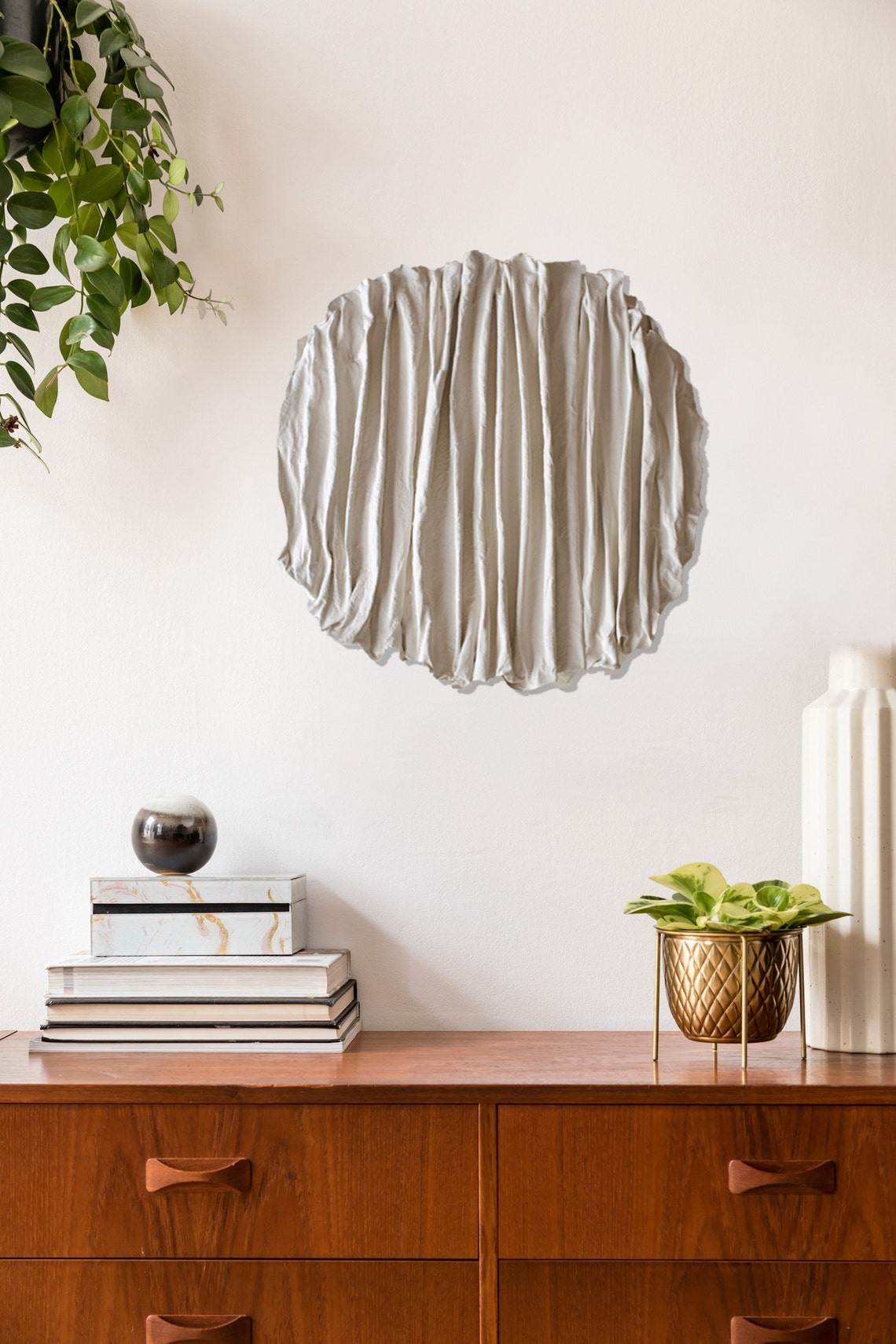 Round Original Abstract White Wall Art Modern Wall Art - Etsy