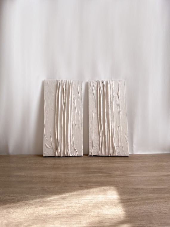 Original White Textured Canvas Wall Art Minimalist Abstract | Etsy