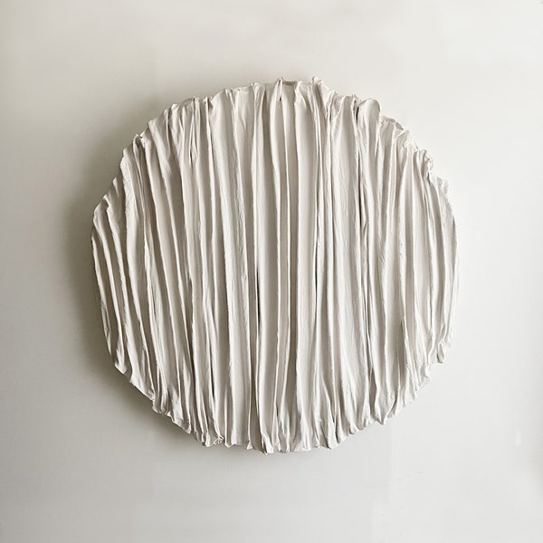 Large Round Plaster Wall Art - Etsy