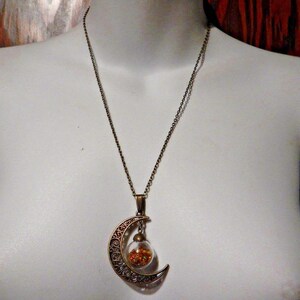 Gold Glitter Captured Stardust Jar & Bronze Filigree Crescent - Etsy